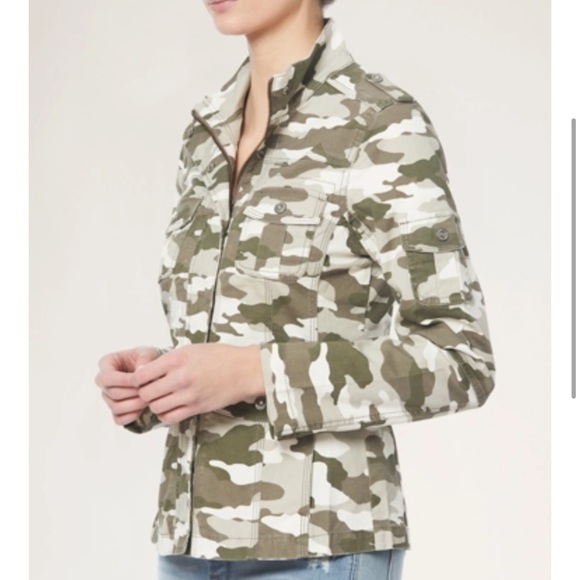Kensie | Jackets & Coats | Kensie Green Faded Camo Utility Jacket ...